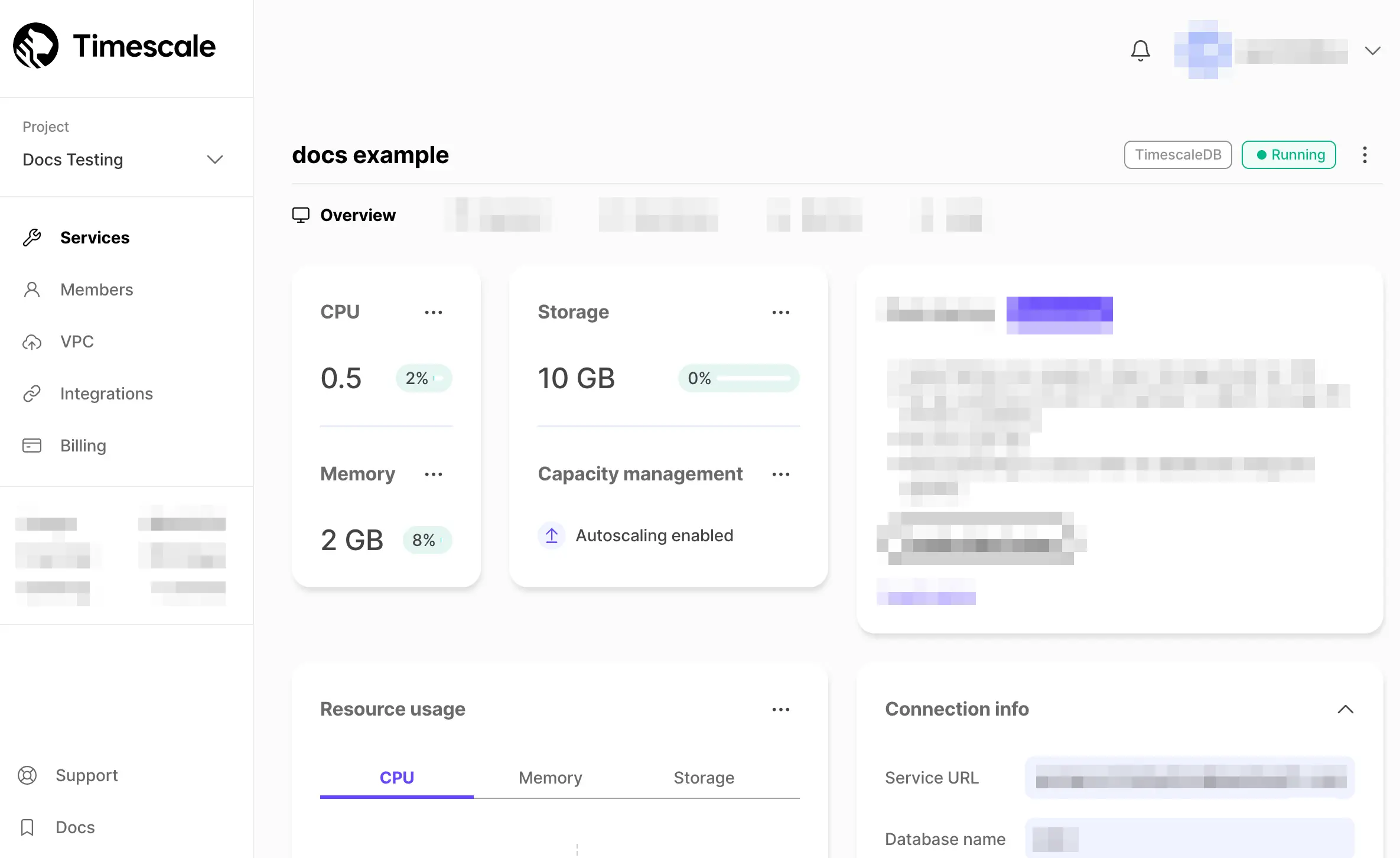Timescale Documentation | Service overview Timescale Documentation | Service overview